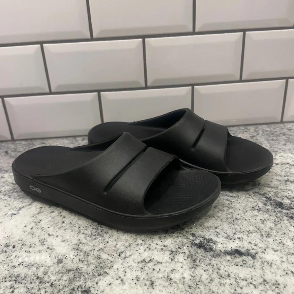 OOFOS | Shoes | Oofos Women 8 Ooahh Slide Sandal Black Recovery Oofoam ...